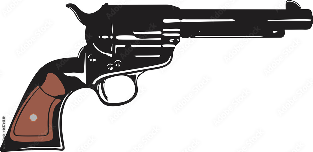 Powerful pistol, gun, handgun in high resolution on transparent ...