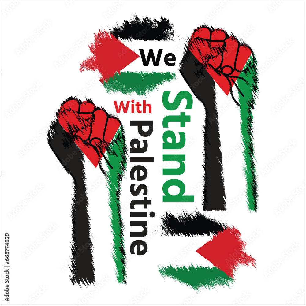 Free Palestine Free Gaza Palestine Flag Design, we stand with palestine, save palestine Stock ...