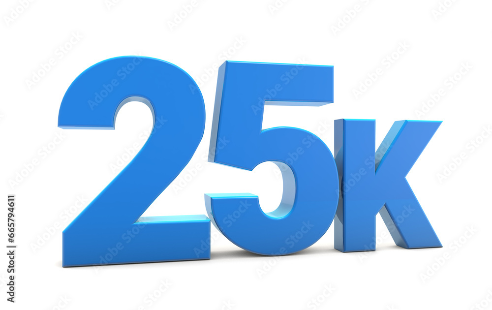 25K sign isolated on transparent background. Thank you for 25k ...