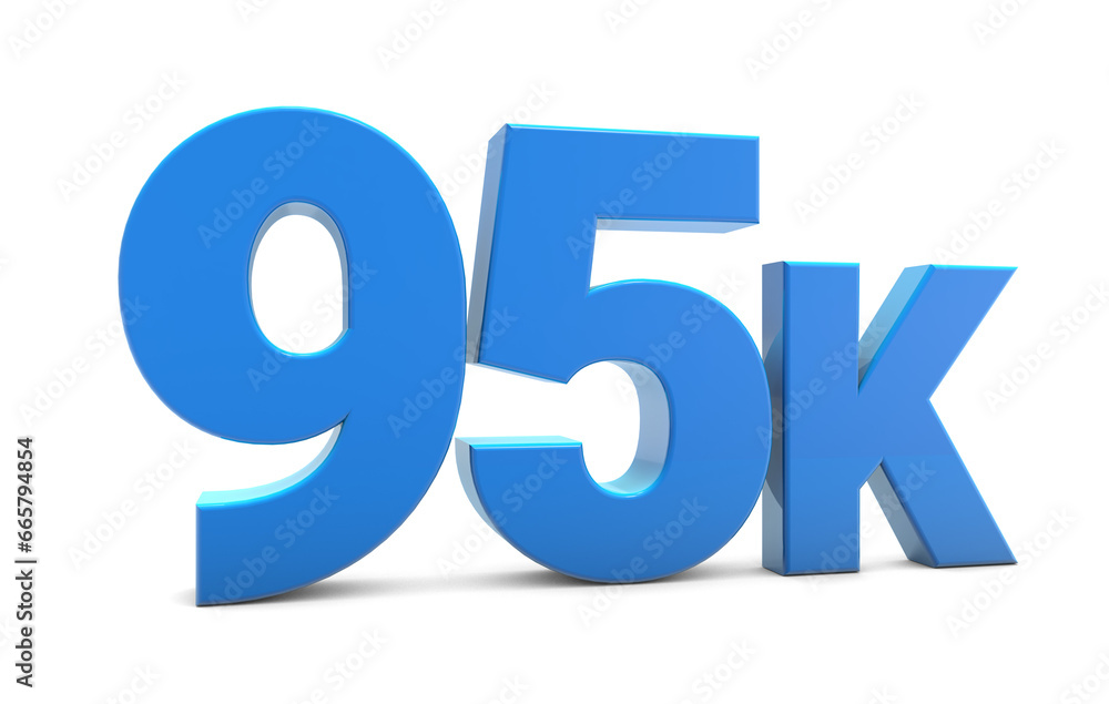 95K sign isolated on transparent background. Thank you for 25k ...