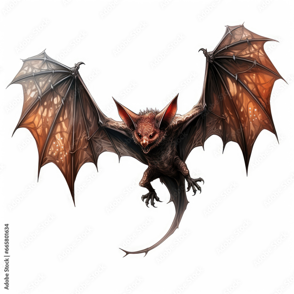 Realistic Full Body Bat Art , Medieval Fantasy RPG Illustration Stock ...