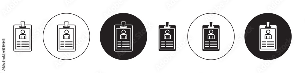 Visitor icon set. workplace id tag vector symbol. event vip ...