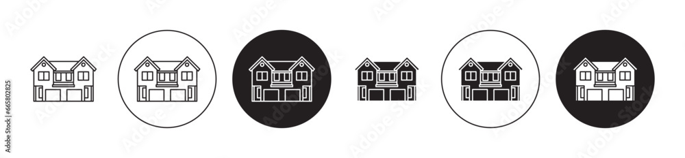 Photo & Art Print Duplex house icon set, Gopal