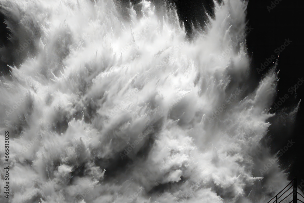 A grand rock majestically emerges from the sea, its imposing form ...