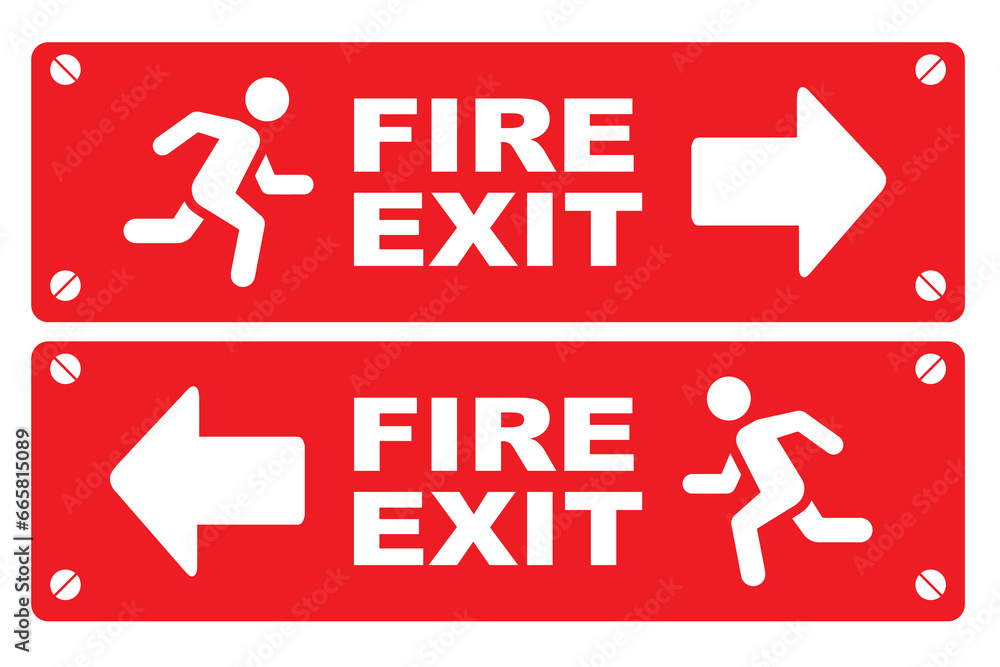 Fire Exit. Signage of fire exit. Stock Vector | Adobe Stock