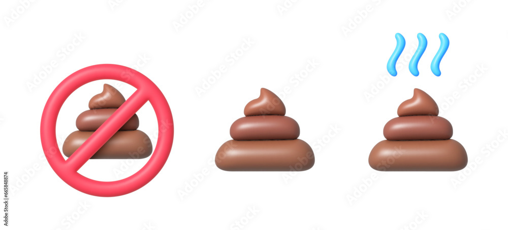 Modern 3d set with crap 3d on white background for concept design ...