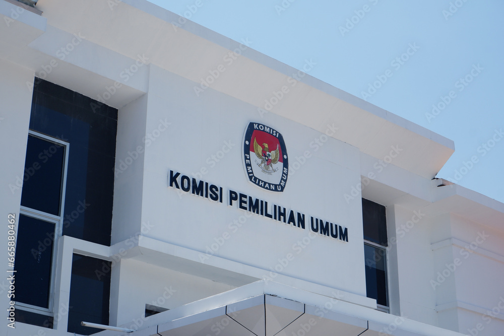 building with the KPU logo. the office that manages regional election ...
