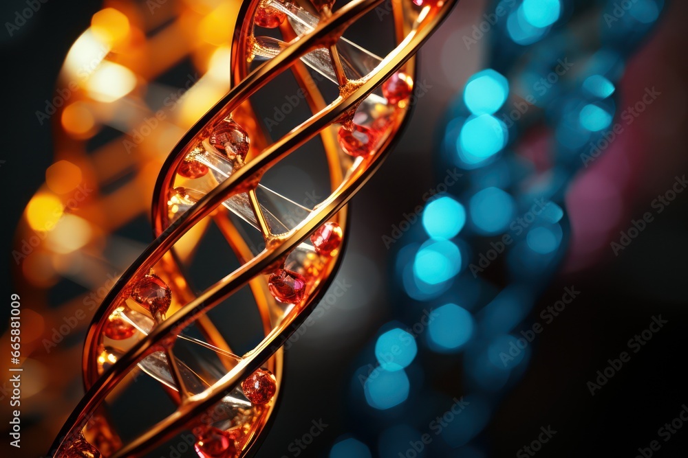 Science Background with DNA sequences and statistics that visually ...