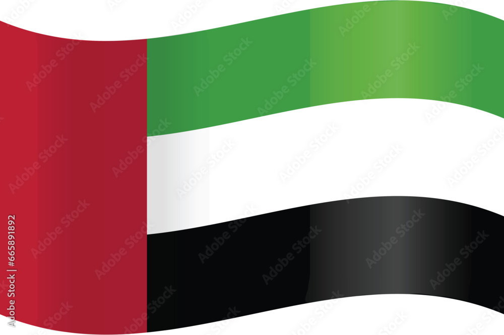 United Arab Emirates official flag's vector colors a vector ...