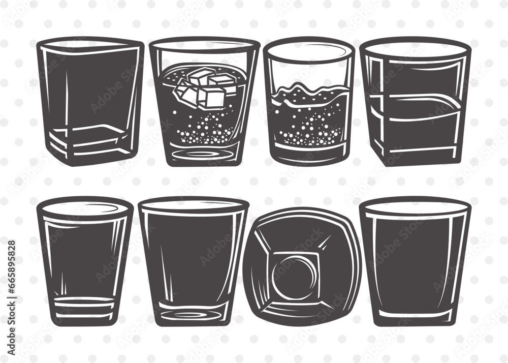 Vetor de Shot Glass Clipart SVG Cut File | Tequila Svg | Drink Glass ...