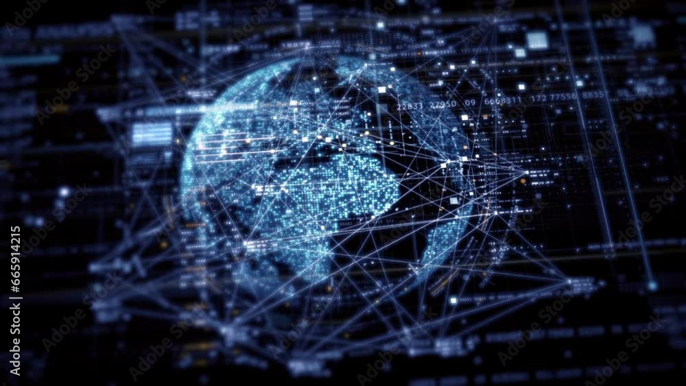 Immersive data matrix simulation UI with cutting-edge digital ...