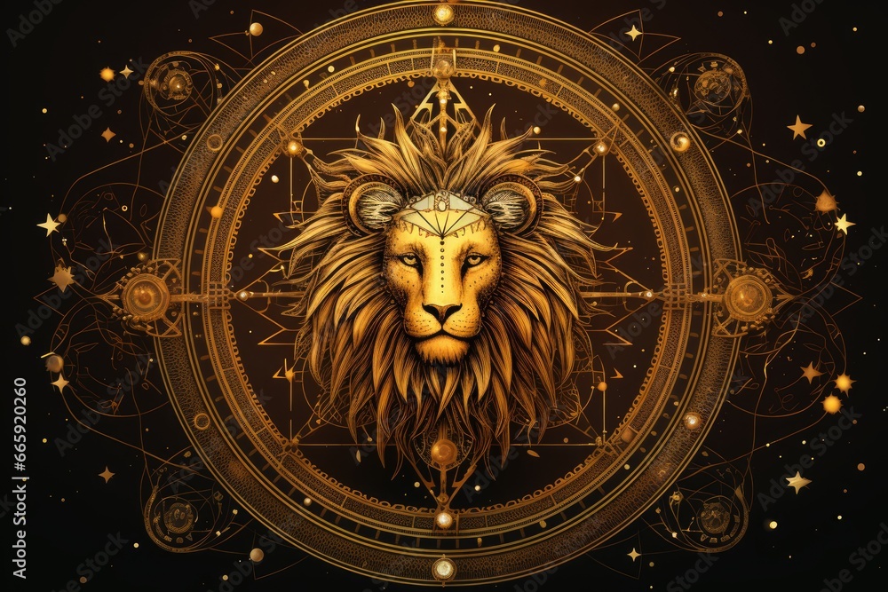 Zodiac Leo Symbol Leo the lion star sign The constellation of Leo is a ...