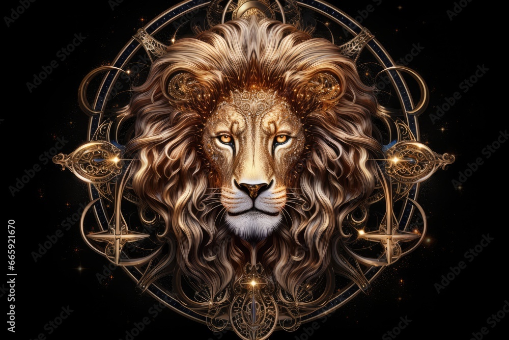 Zodiac Leo Symbol Leo the lion star sign The constellation of Leo is a ...
