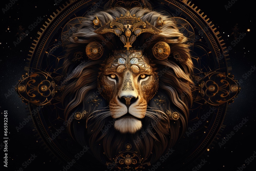 Zodiac Leo Symbol Leo the lion star sign The constellation of Leo is a ...