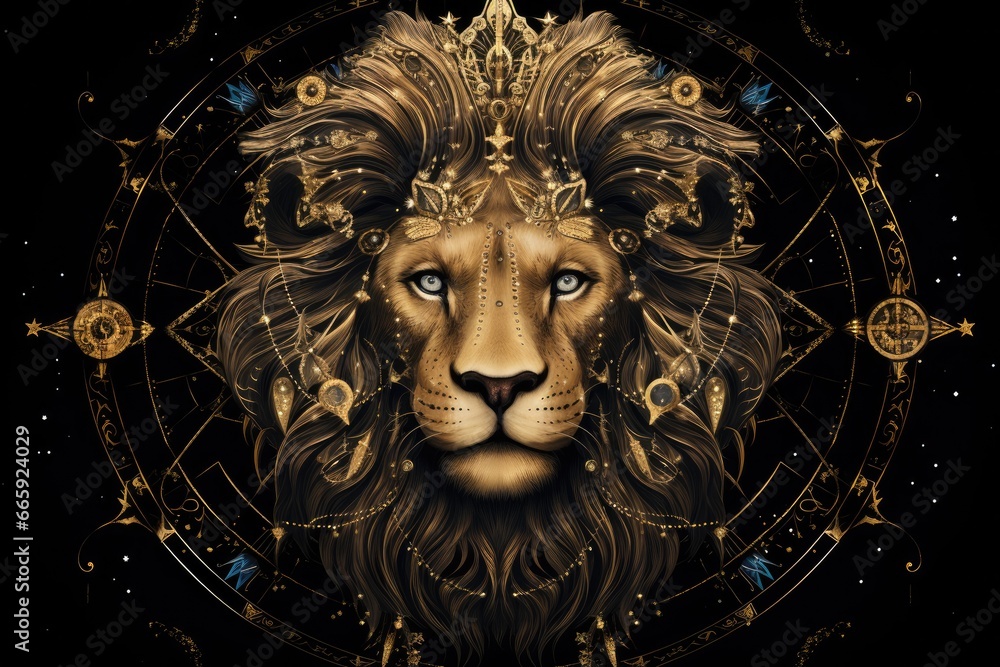 Zodiac Leo Symbol Leo the lion star sign The constellation of Leo is a ...