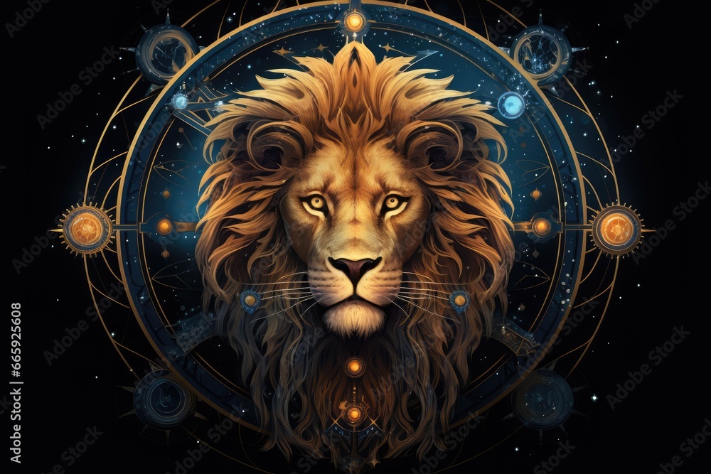 Zodiac Leo Symbol Leo the lion star sign The constellation of Leo is a ...