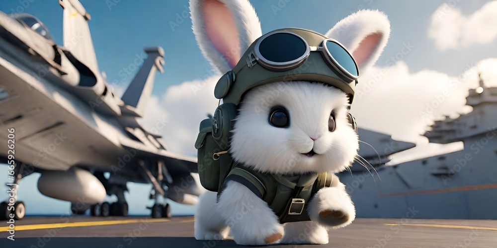 The rabbit tourist illustration portrays a cute and adventurous bunny ...