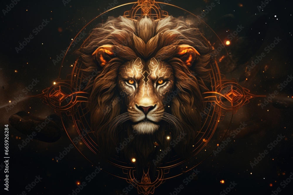 Zodiac Leo Symbol Leo the lion star sign The constellation of Leo is a ...