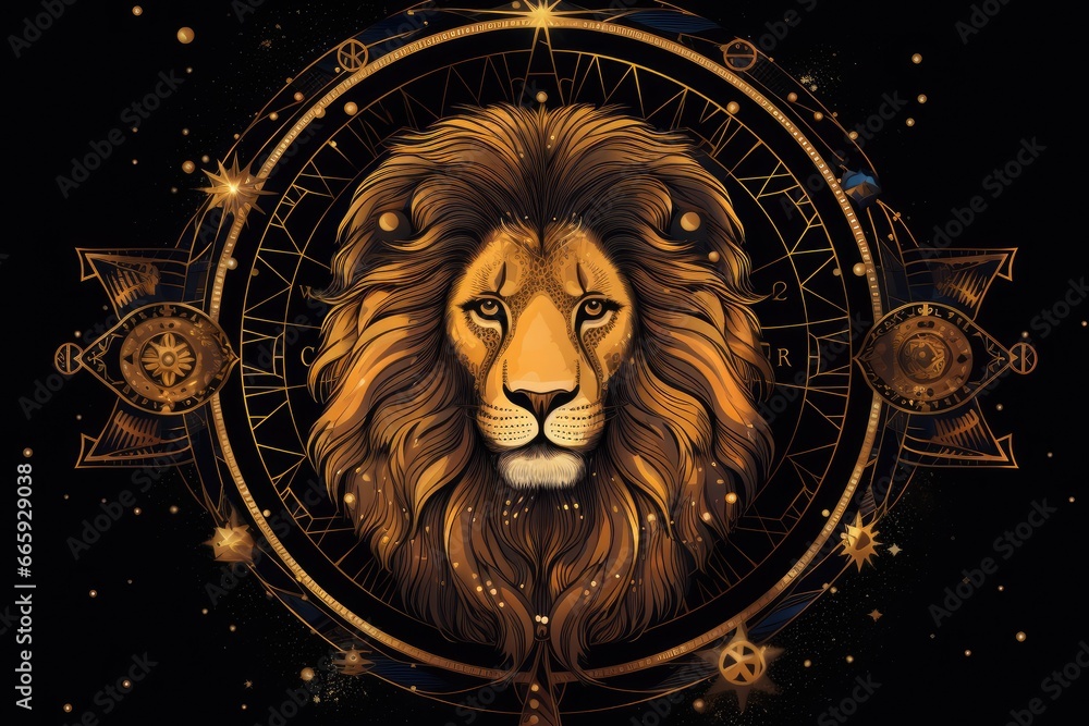 Zodiac Leo Symbol Leo the lion star sign The constellation of Leo is a ...