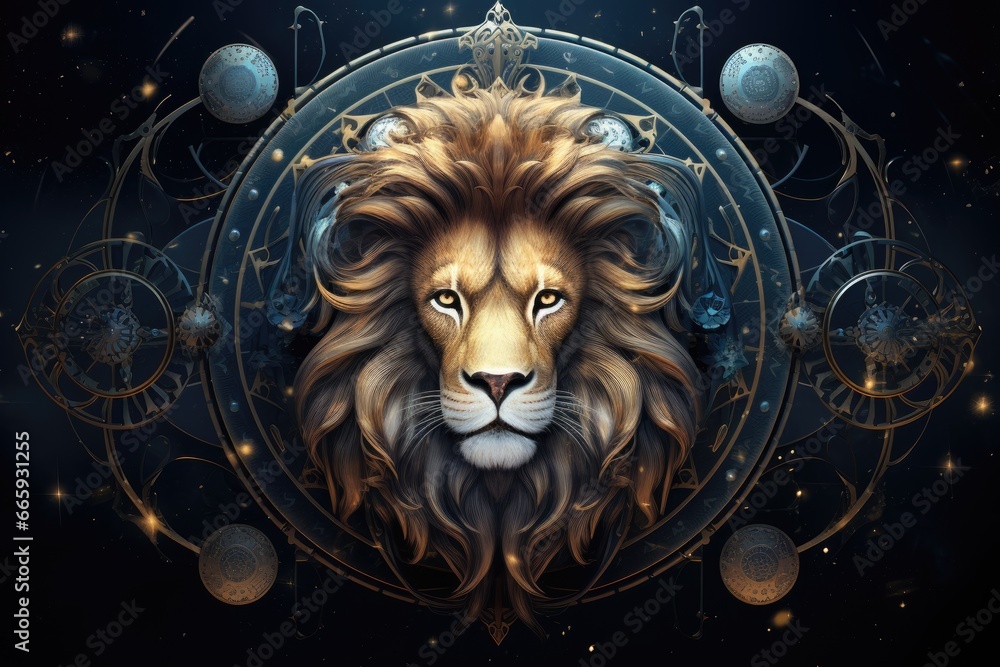 Zodiac Leo Symbol Leo the lion star sign The constellation of Leo is a ...