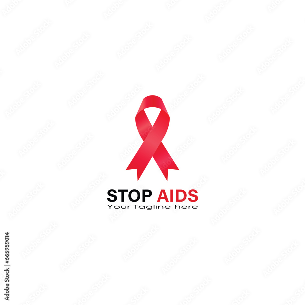 Stop aids logo vector graphics Stock Vector | Adobe Stock