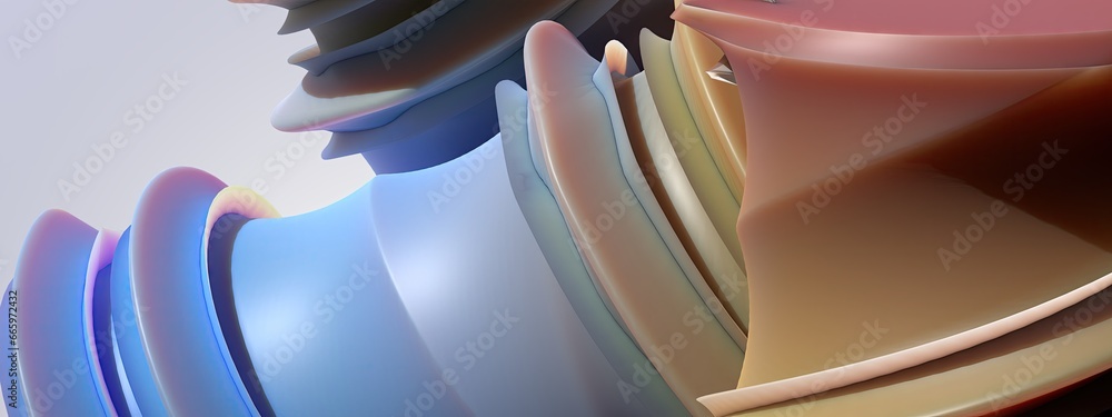 Elegant and modern 3D rendering image background in blue and yellow ...