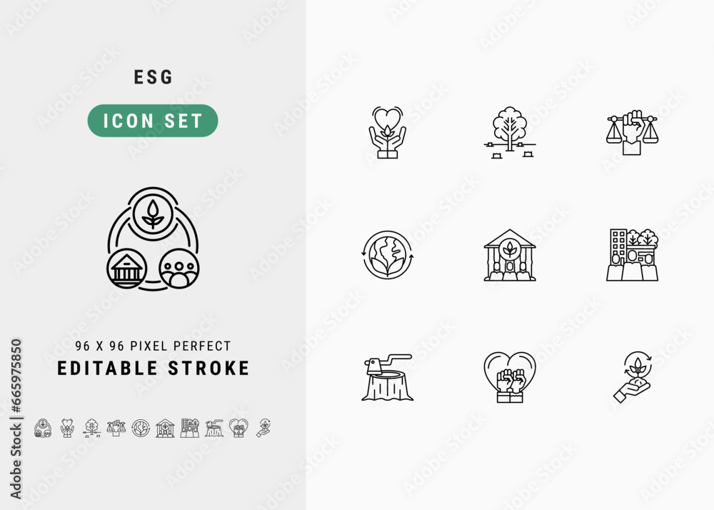 Environmental Social Governance Includes ESG, CSR, Deforestation, Human ...