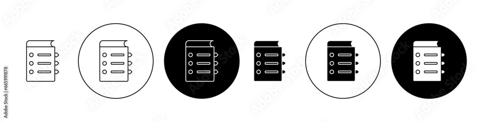 Ledger icon set in black. accounting general vector sign. payment ...