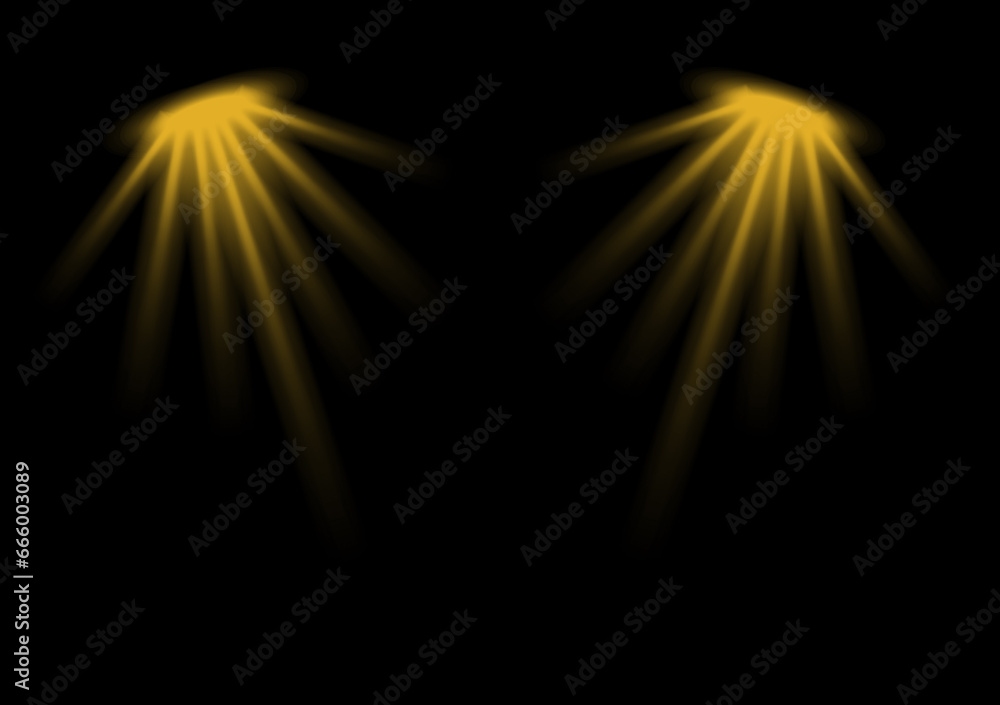 Concert stage with yellow spotlight. Royalty high-quality free stock ...