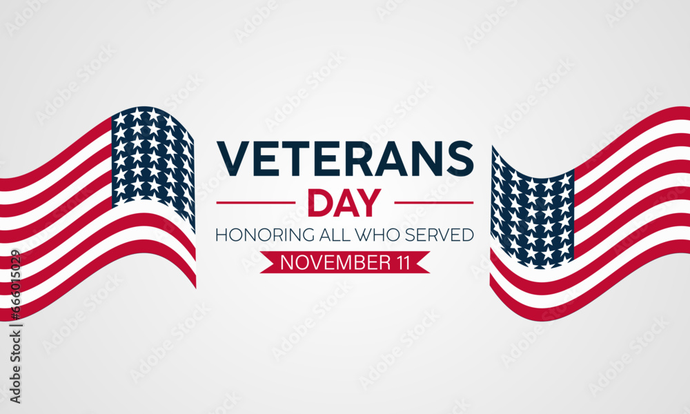 Veterans Day Tribute with American Flag, Saluting Soldier, and ...