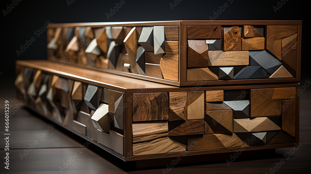 The fine art of dovetail joinery in a handcrafted wooden drawer, exemplifying the pinnacle of ...