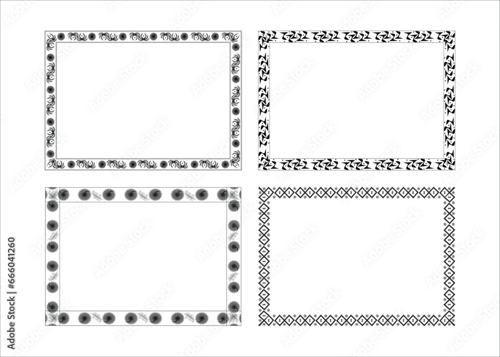 Vector luxury photo frame border design, certificate border, resume ...