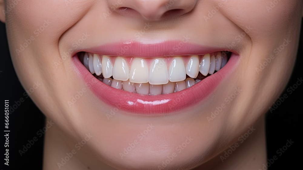 before and after treatment with dental veneers on four front teeth ...