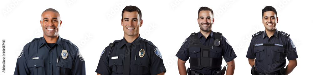 Smiling male police officer, transparent png background, white ...