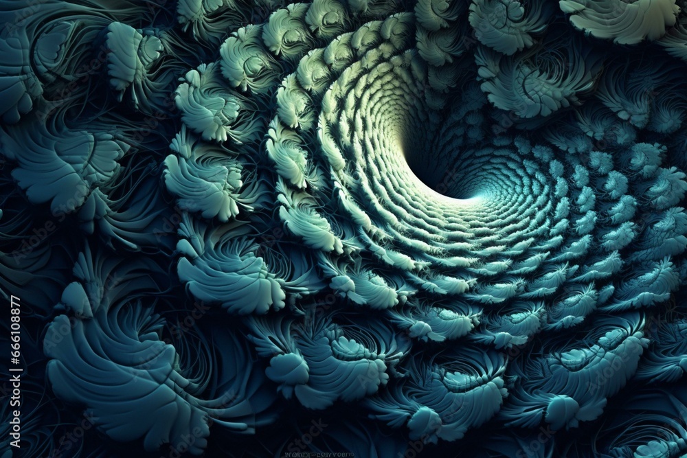 Geometry patterns inspired by natural fractals. Generative AI Stock ...