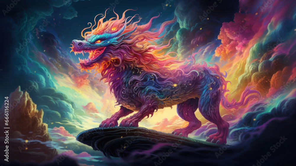 Legendary Qilin Creature, Kirin Of Chinese Mythology Reimagined ...