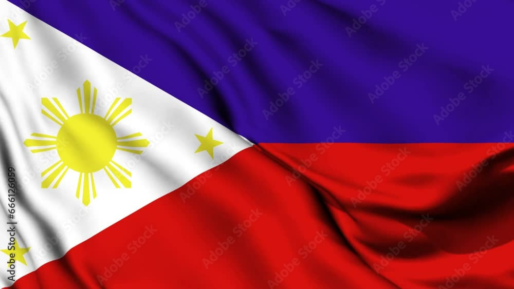 Philippines waving flag 4K animation video. Philippines waving flag ...