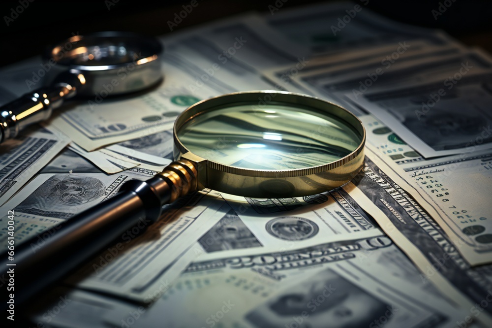 Forensic Fiscal Scrutiny: Unveiling Financial Misconduct Stock Photo ...