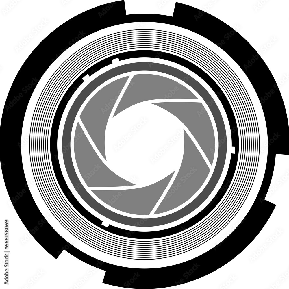 flat illustrations camera lenses in white background Stock Illustration ...