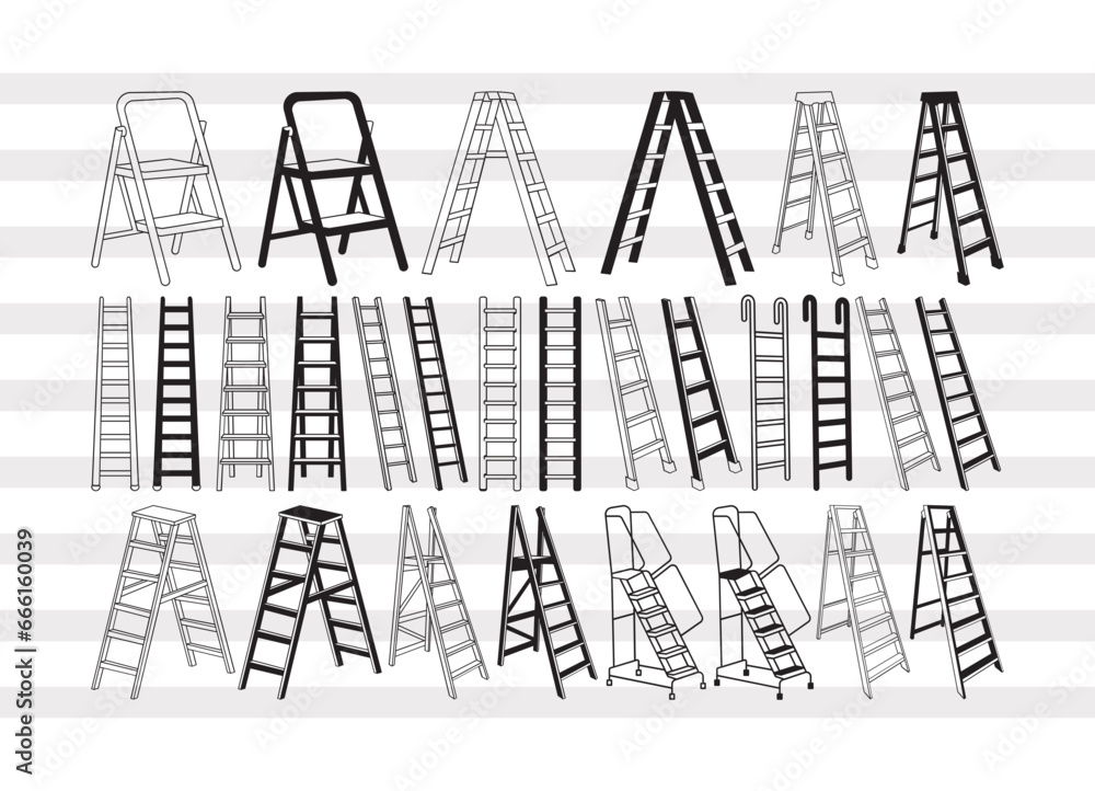 Ladder SVG, Step Ladder Svg, Wooden Ladder Svg, Firefighter Ladder Svg ...