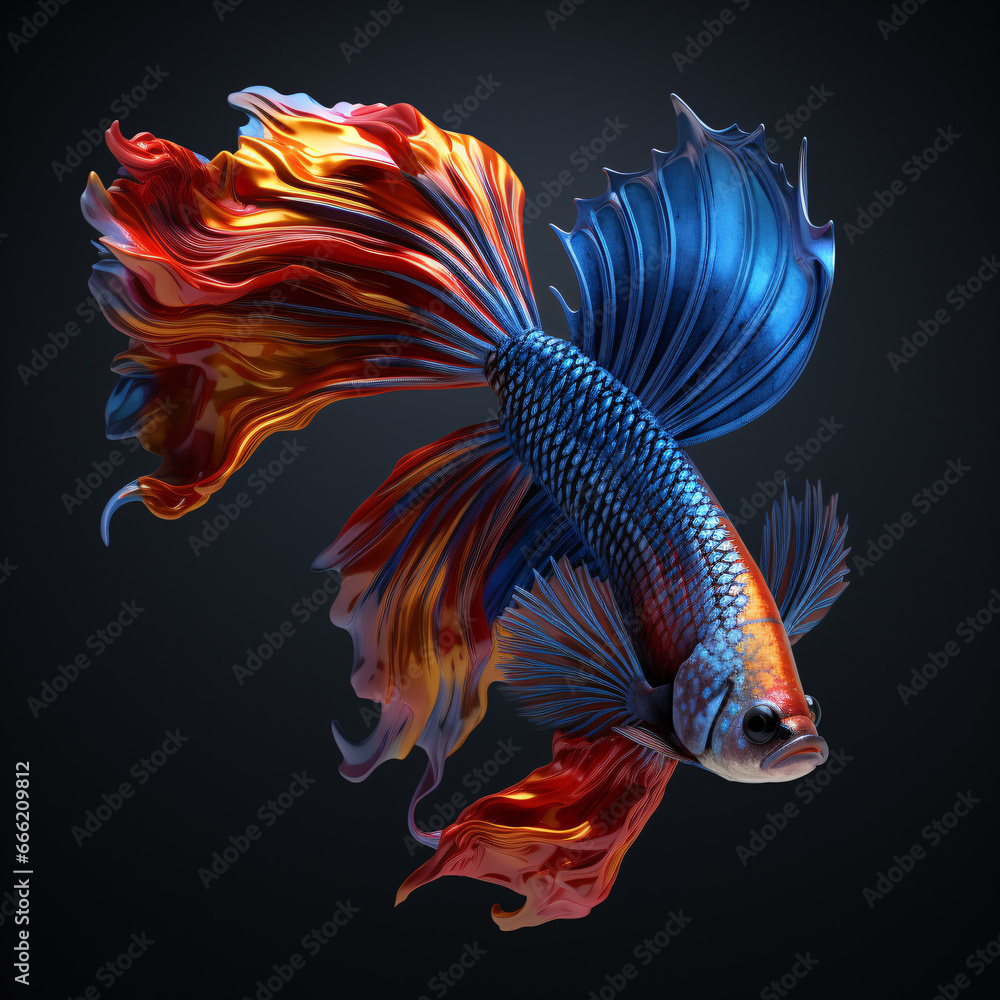Fighting fish, known for their vibrant colors and fierce demeanor, are ...