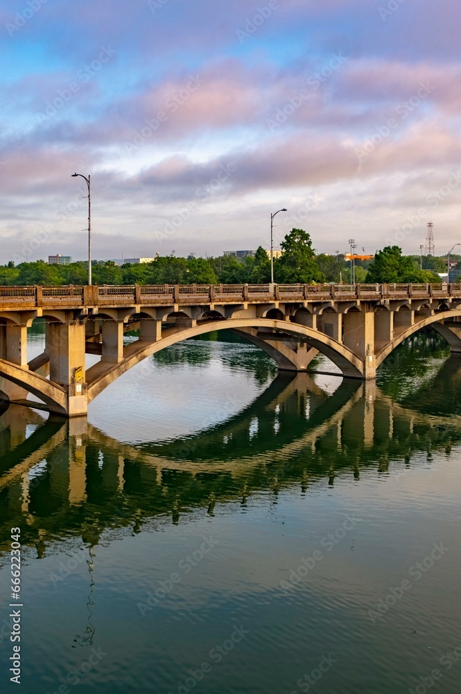 4K Image: Austin, Texas at Dawn from Pfluger Pedestrian Bridge ...