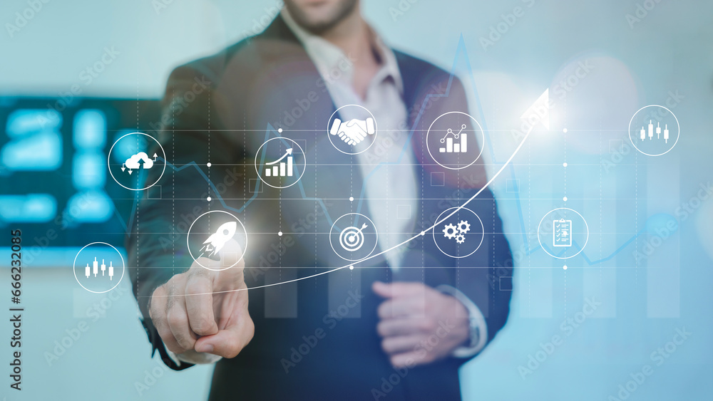 Project management Time Planning business concept. Business process management, automated ...