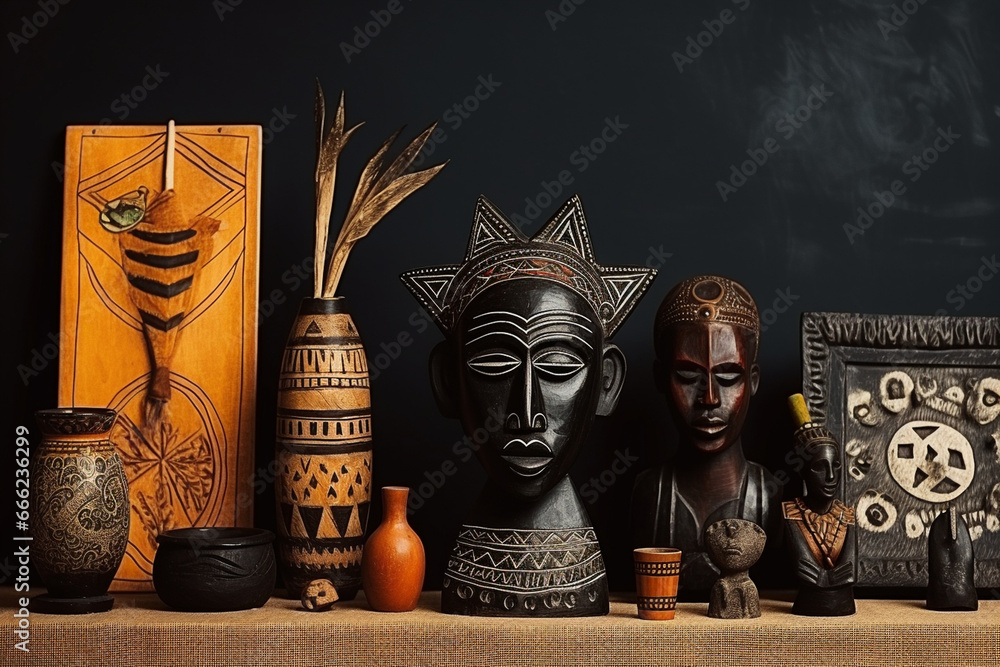 A captivating display of traditional African art and artifacts, love ...
