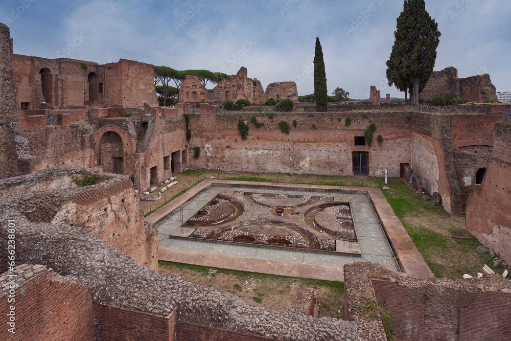 Inner courtyard of Domus Augustana, private part of the Palace of ...
