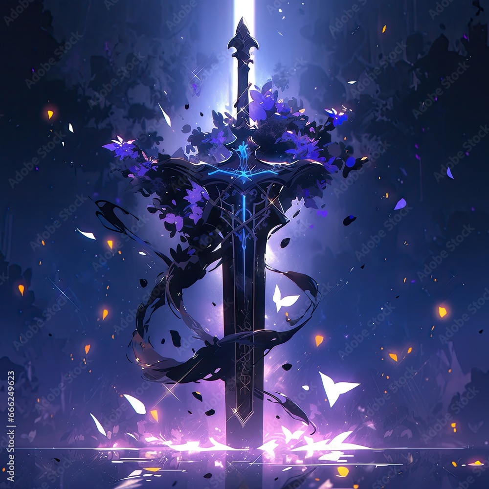 sword katana concept anime futuristic illustration mystical fantasy art ...