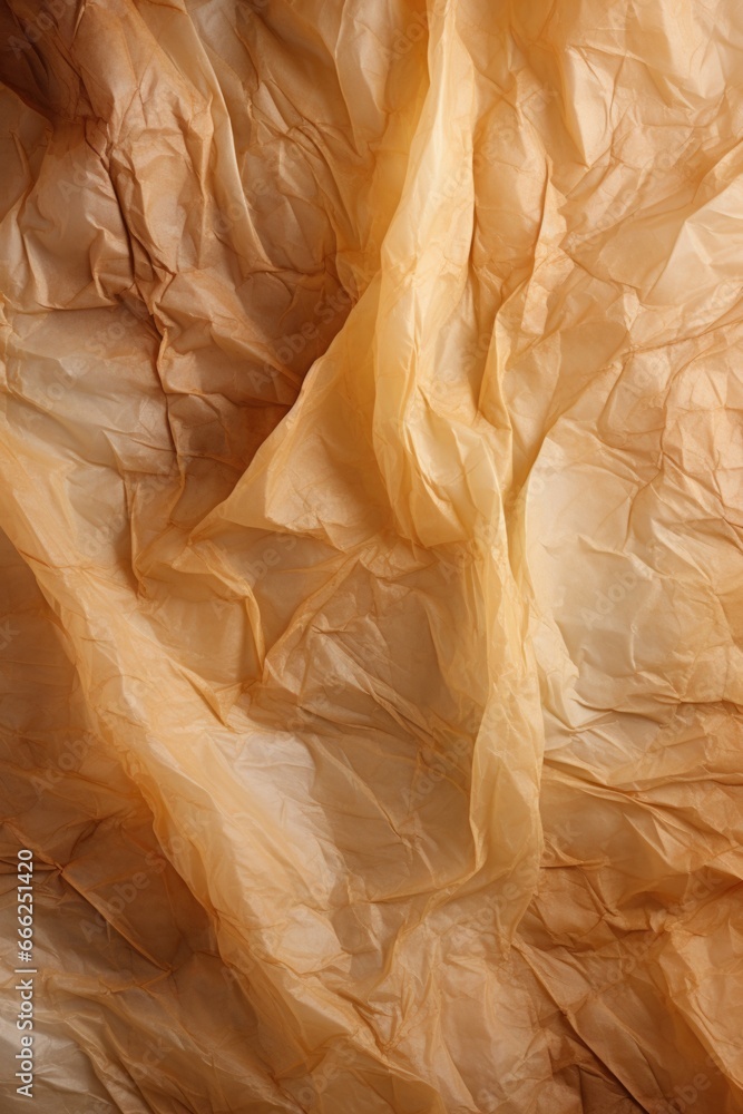 Parchment Paper Texture Close-up: A photograph capturing the crinkled ...