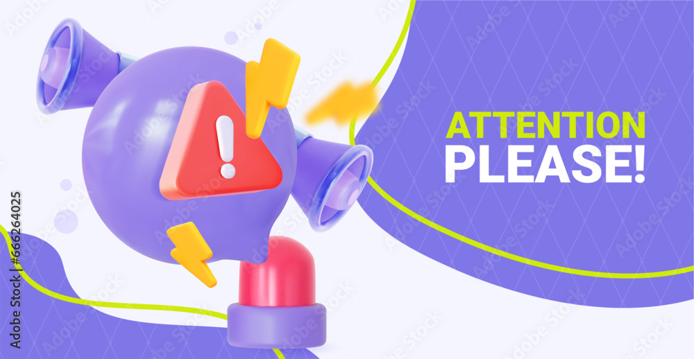 Vektorová grafika „SOS emergency alert. Emergency siren light icon. 3D ...