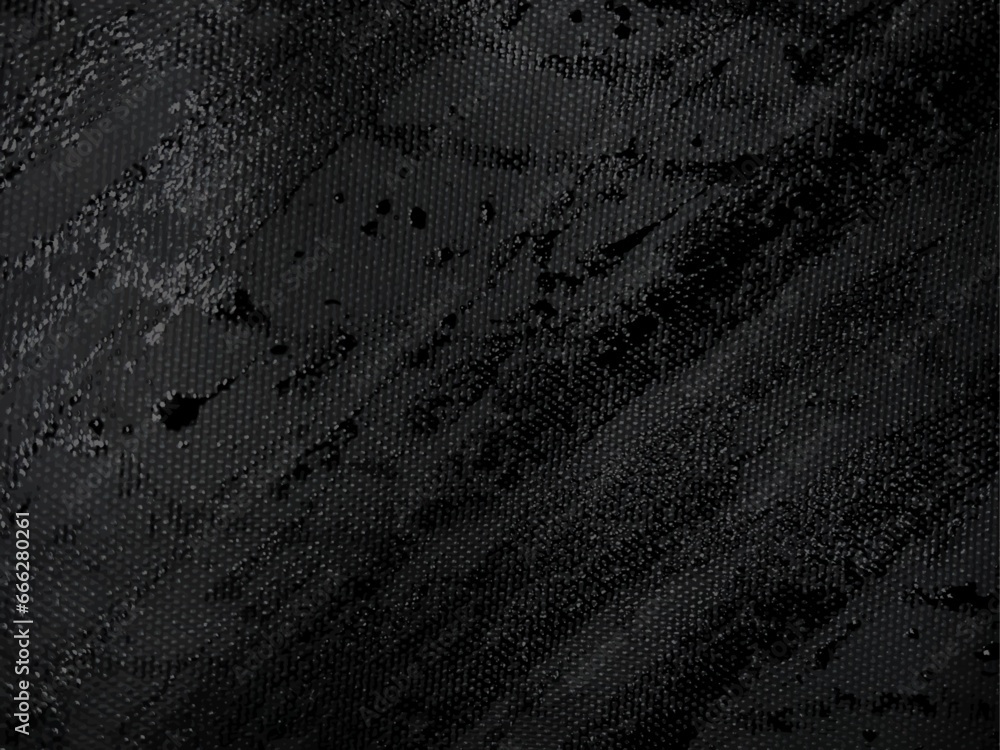 Black wet fabric cloth texture background set. Dark clothing material ...