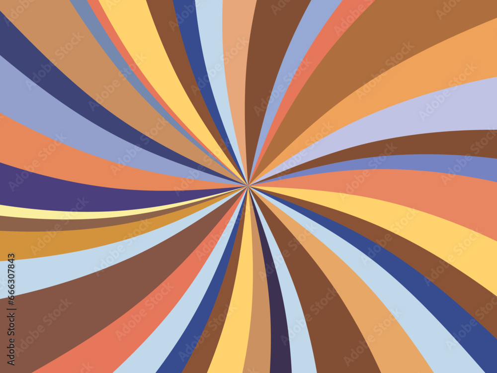 A colorful pinwheel spiral in harmonized blue and gold hues. Stock ...
